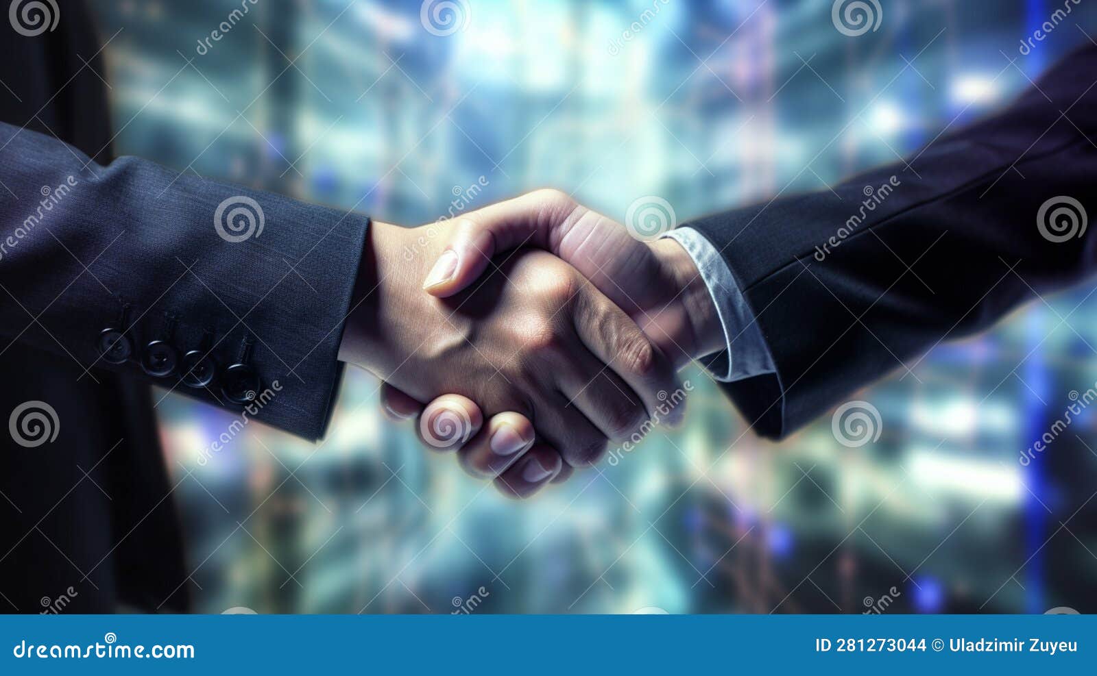 Business Handshake. Created with Generative Ai Technology Stock ...