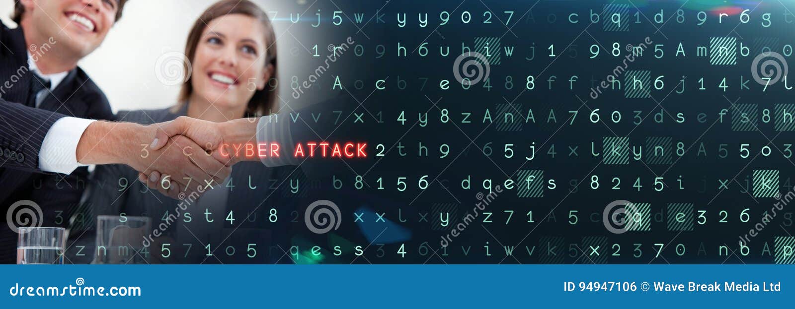 Business Handshake with Dark Blue Smart Tech Transition Stock Photo ...