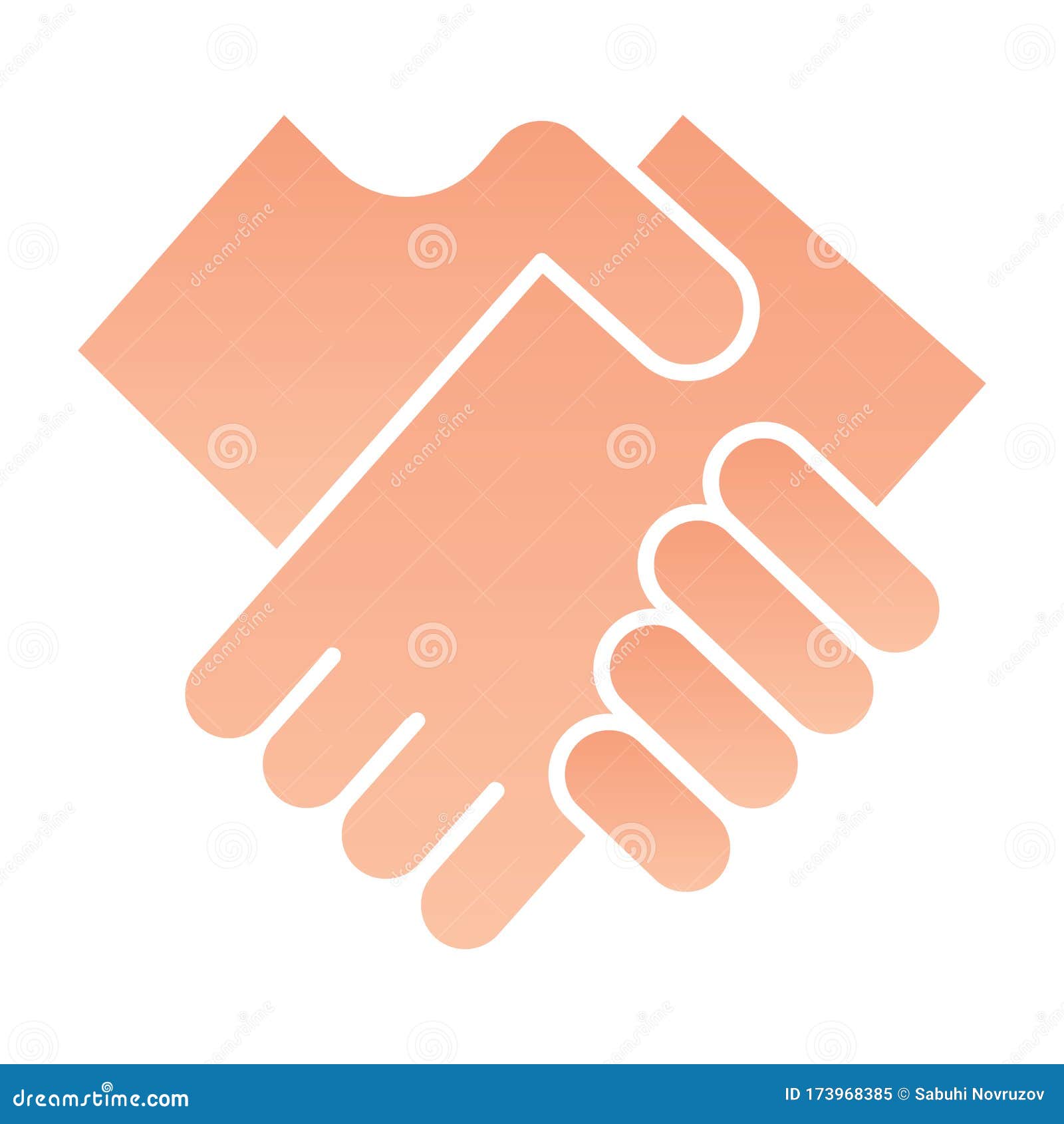 Business Handshake Flat Icon. Hands Shaking Vector Illustration ...