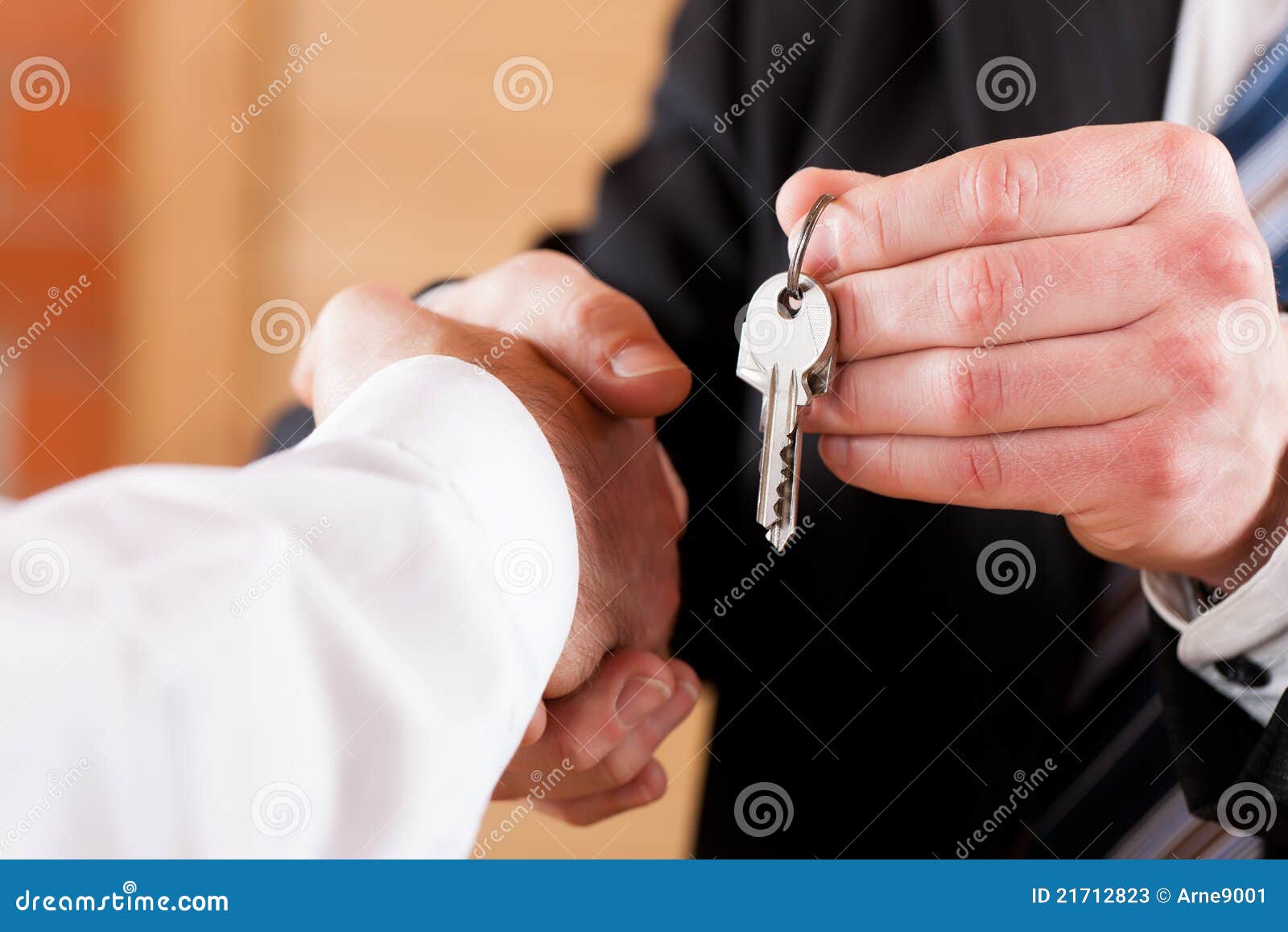 Business Handshake with Giving Keys Stock Image - Image of shaking ...