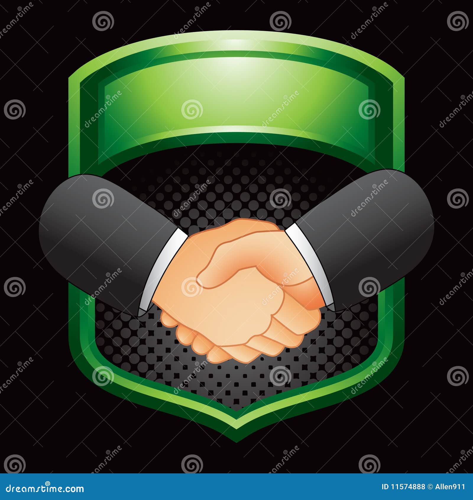 Business Handshake in Green Display Stock Vector - Illustration of kind ...