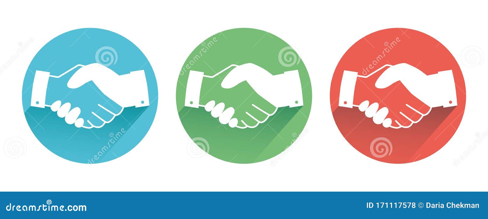 Business Handshake Icon. Flat Illustration of Business Handshake Vector ...