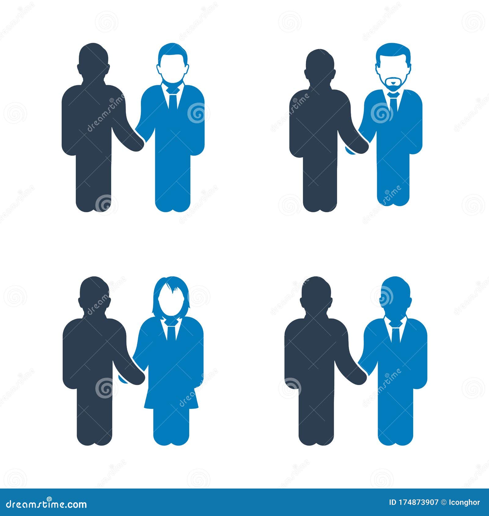 Business Handshake Icon. stock vector. Illustration of vector - 174873907