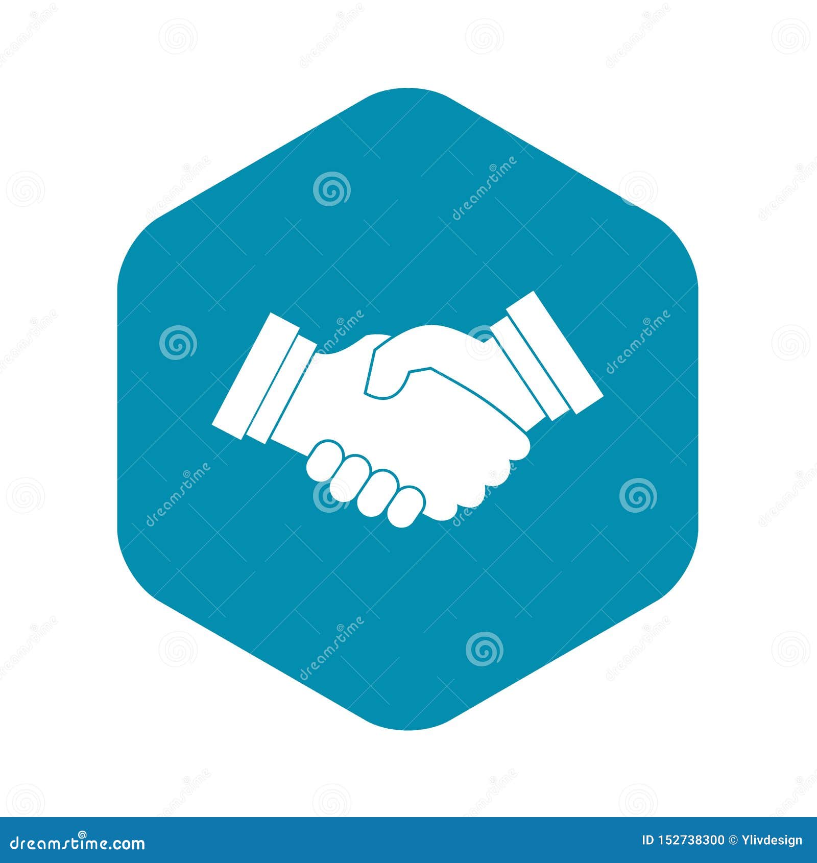 Business Handshake Icon, Simple Style Stock Vector - Illustration of ...