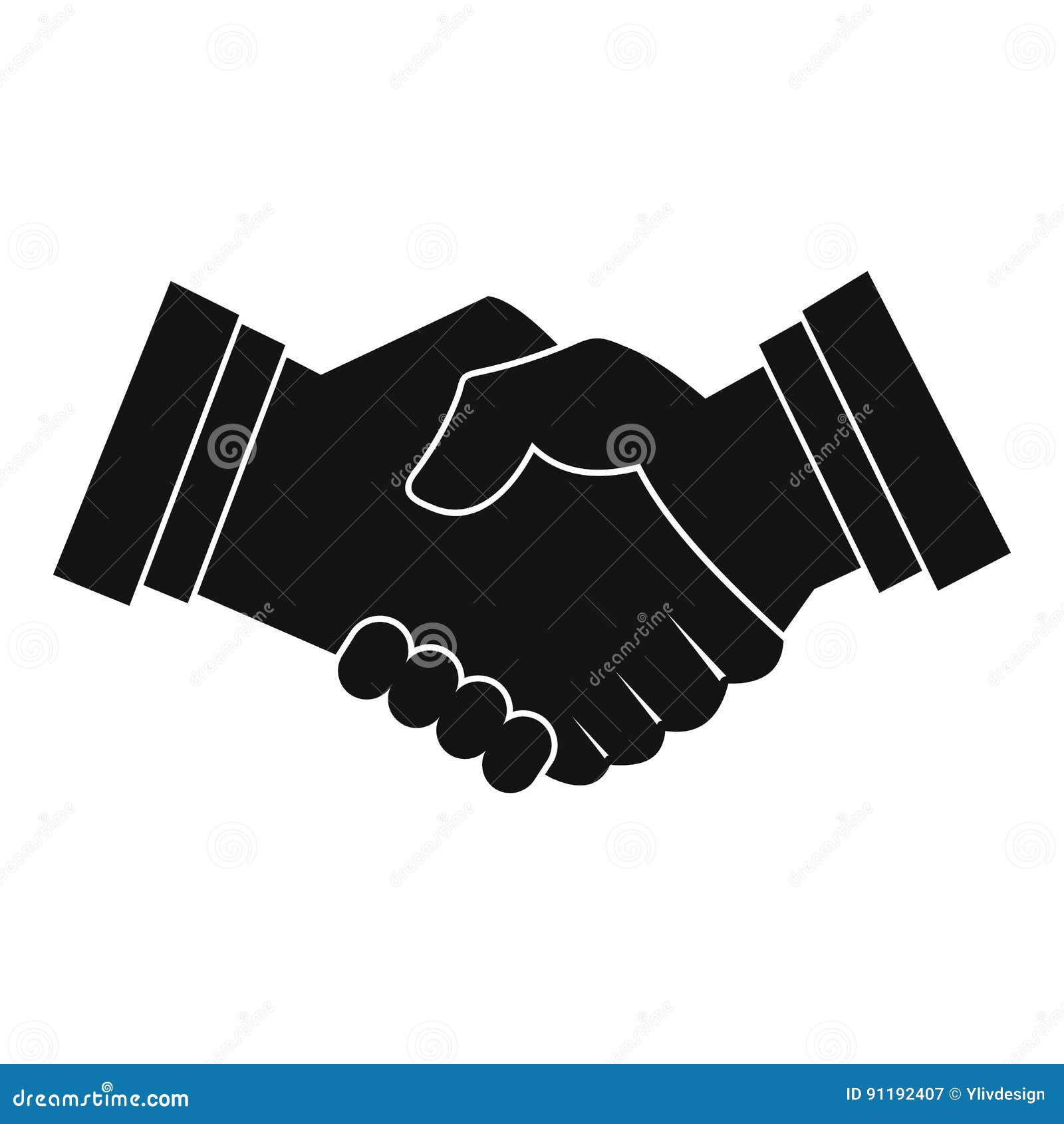 Business Handshake Icon, Simple Style Stock Vector - Illustration of ...