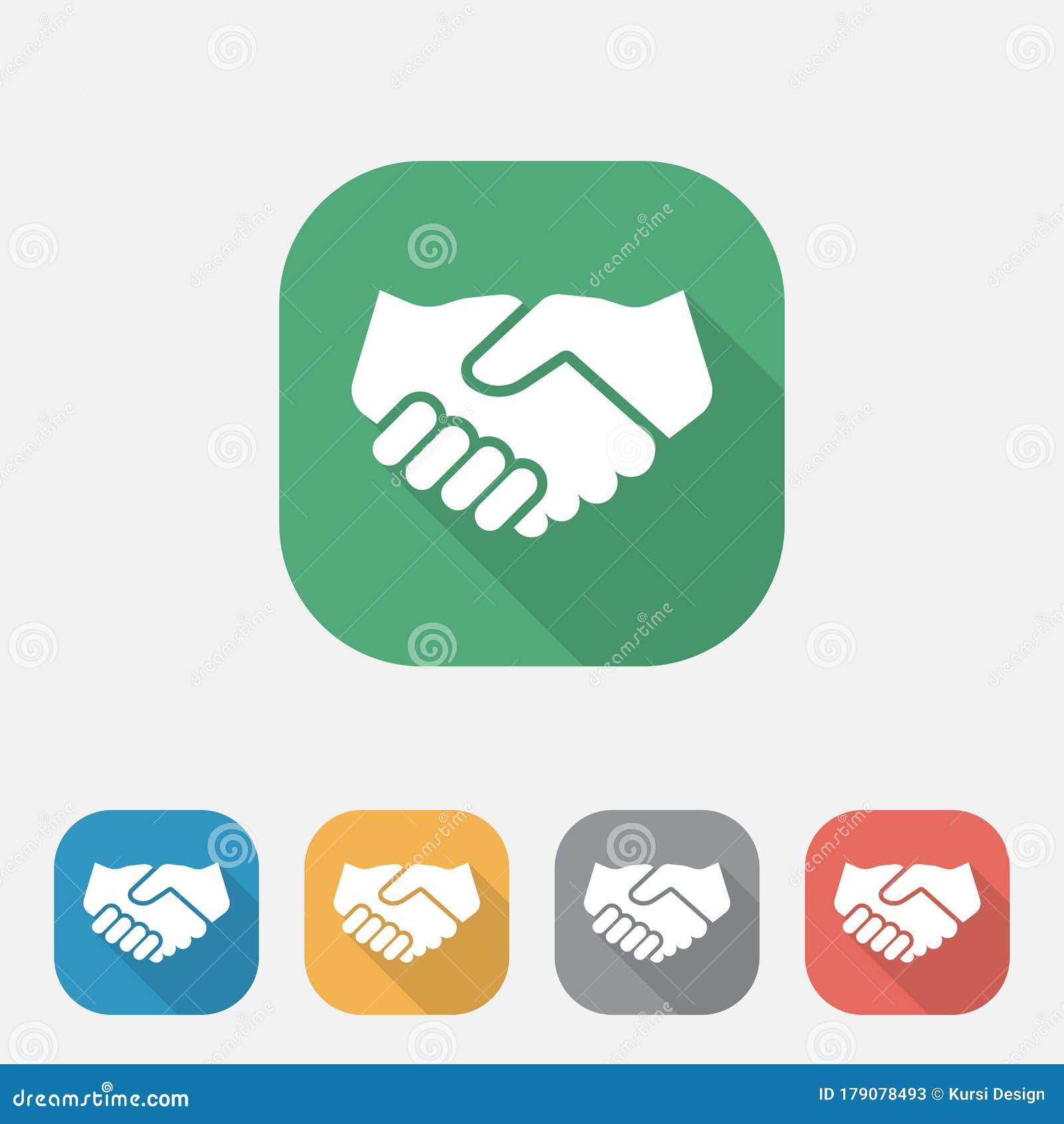 Handshake flat icon stock vector. Illustration of leadership - 179078493