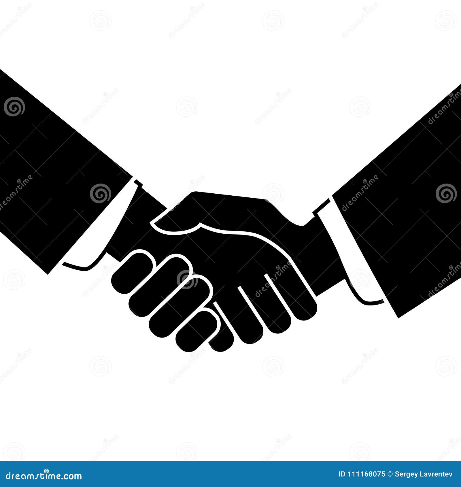Business Handshake. Icon on White Background Stock Vector ...