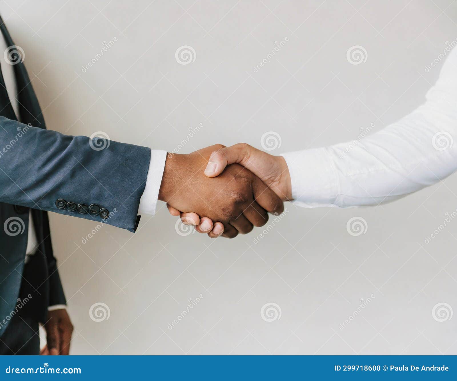 Business Handshake of the Manager and Director of the Company Stock ...