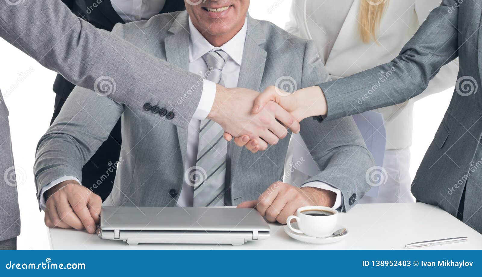 Business Handshake at Meeting Stock Image - Image of greeting, buying ...