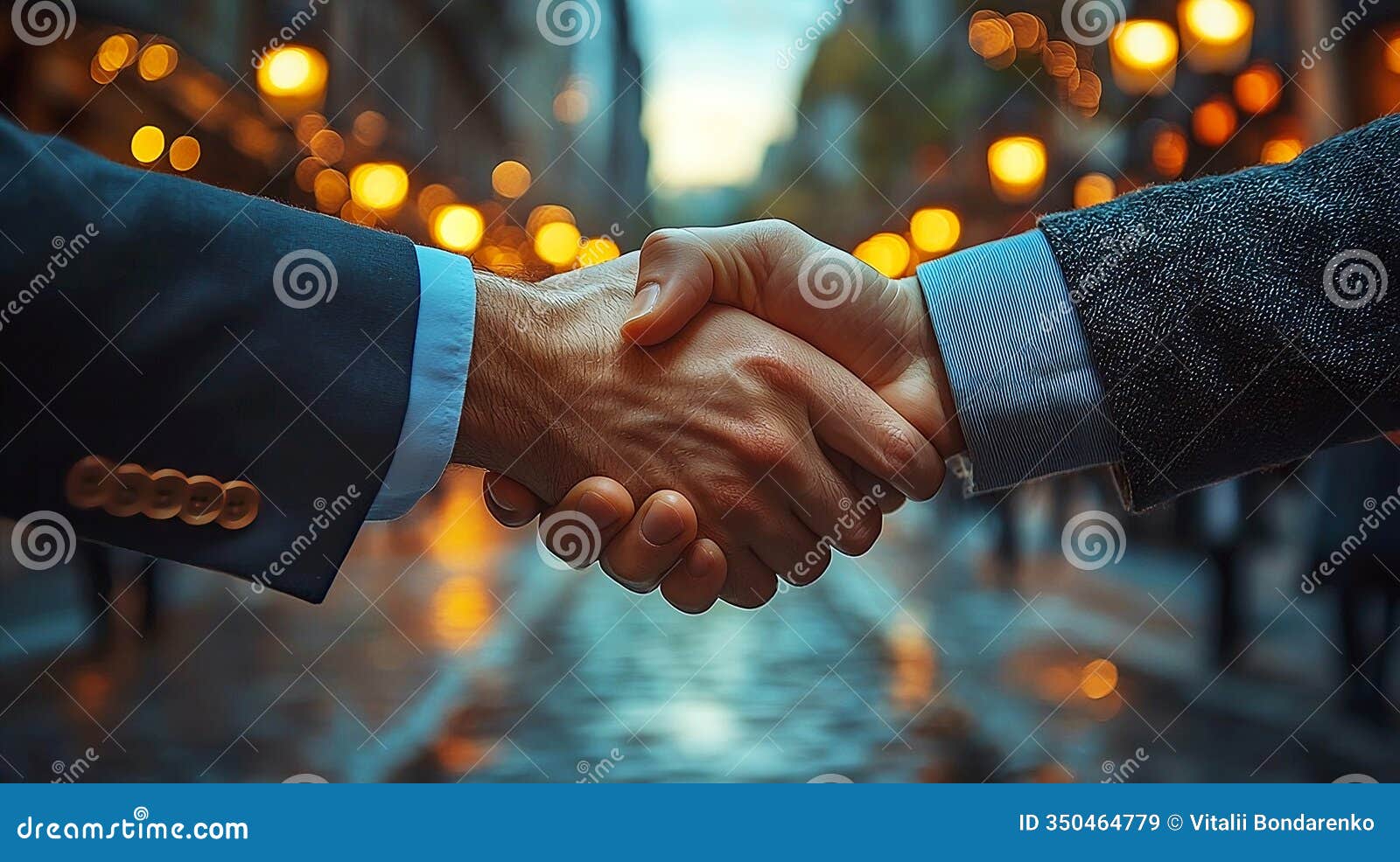 Business Handshake in a Modern Cityscape. Stock Illustration ...