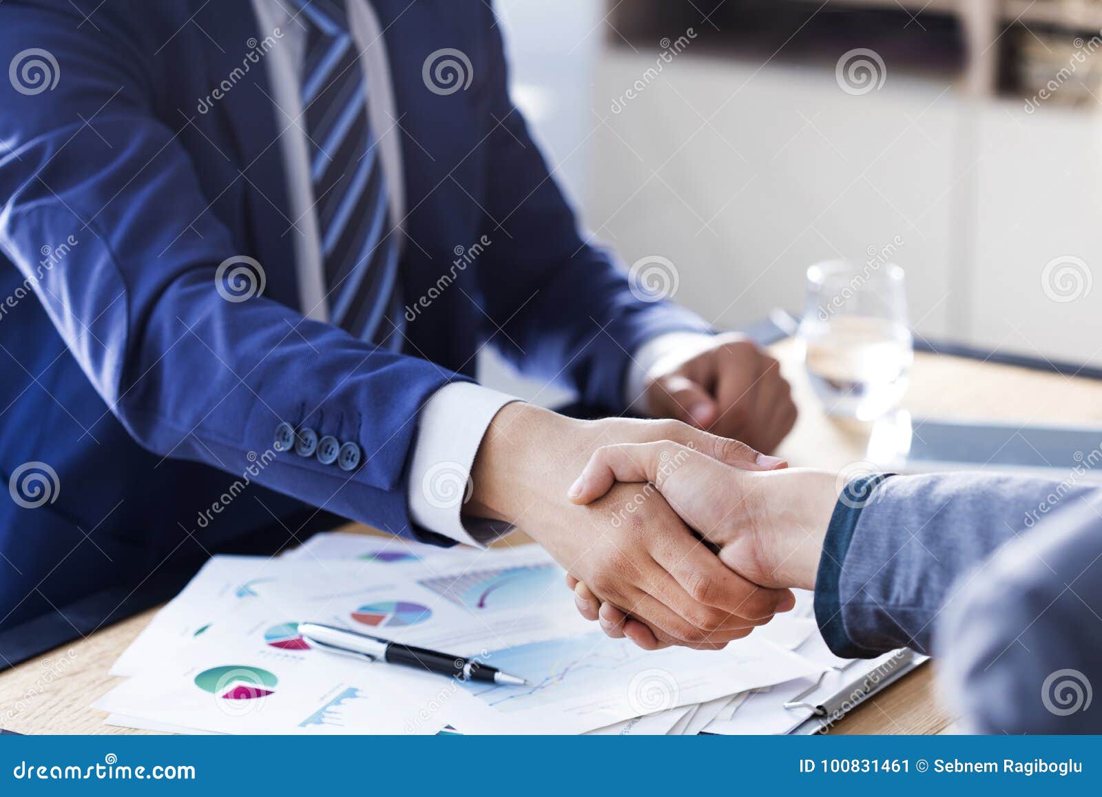 Business Handshake in the Office Stock Image - Image of hand ...