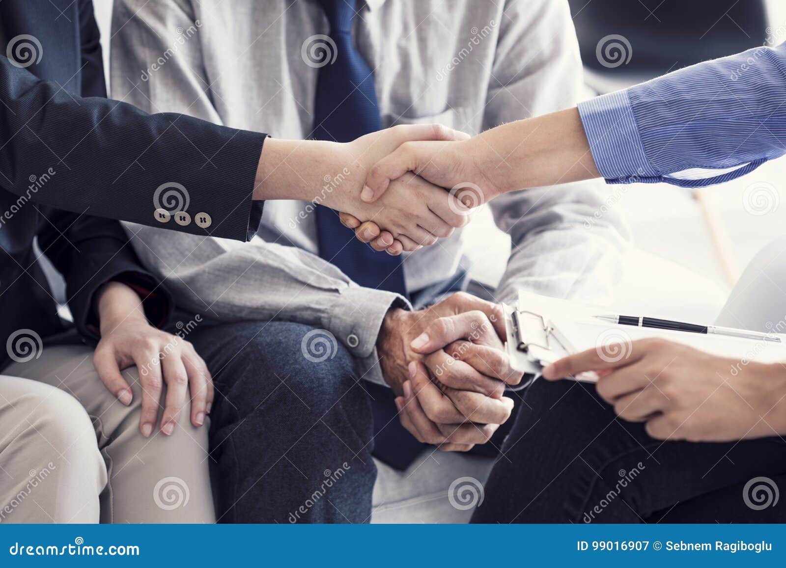 Business Handshake in the Office Stock Image - Image of couple ...