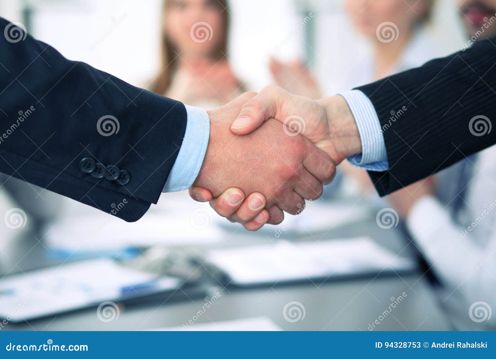 Business handshake stock image. Image of blue, businessman - 94328753