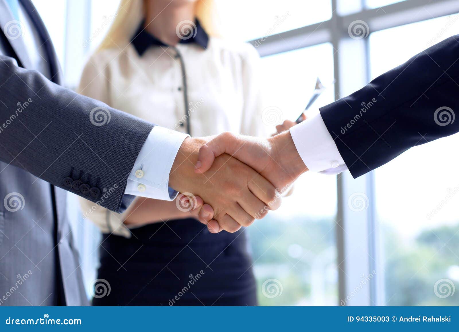 Business handshake stock image. Image of business, female - 94335003