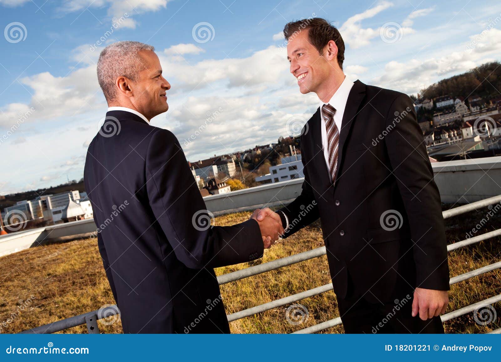 Business Handshake Over the Deal Stock Image - Image of aged, middle ...