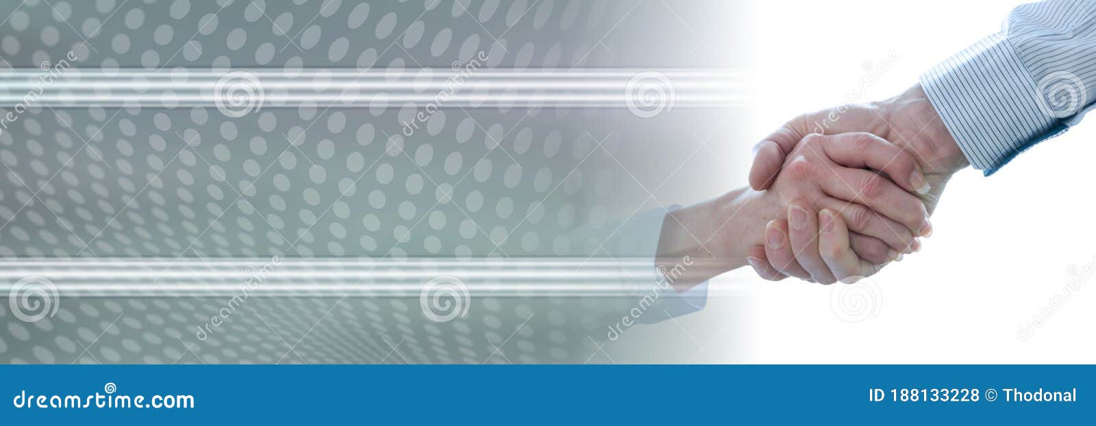 Business Handshake; Panoramic Banner Stock Photo - Image of ...