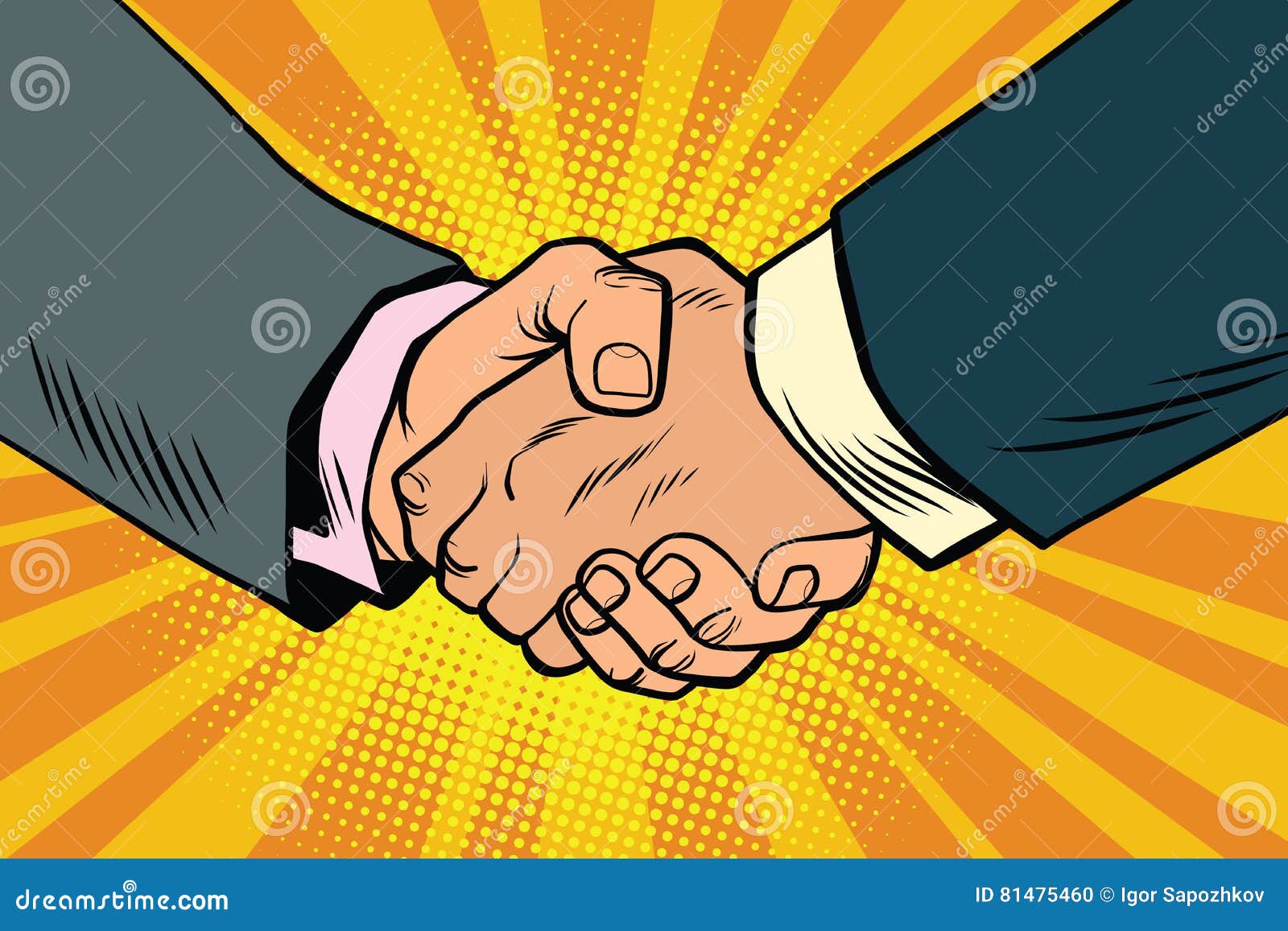 Business Handshake, Partnership and Teamwork Stock Vector ...