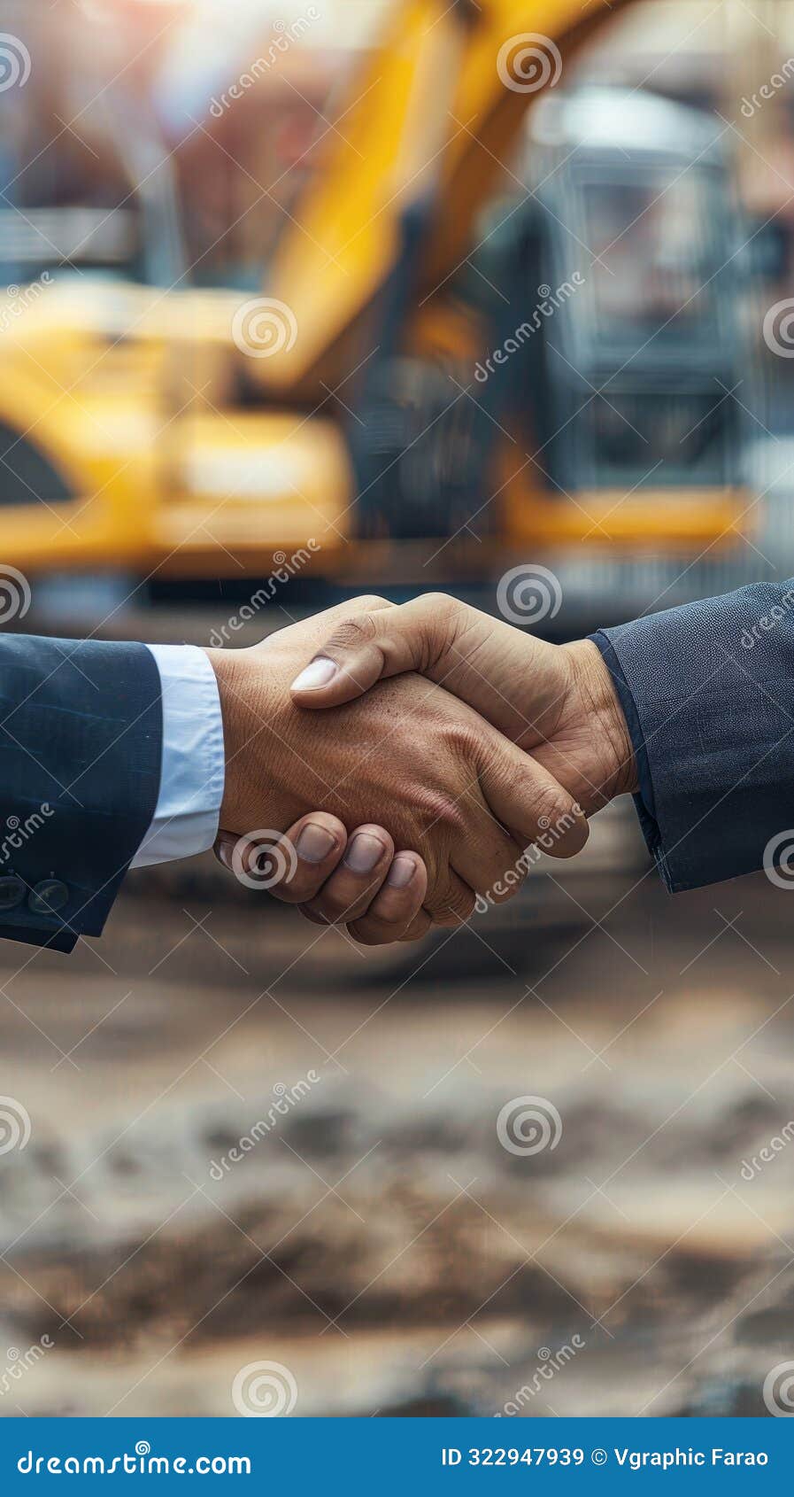 Business Handshake between Two Men at a Construction Site ...