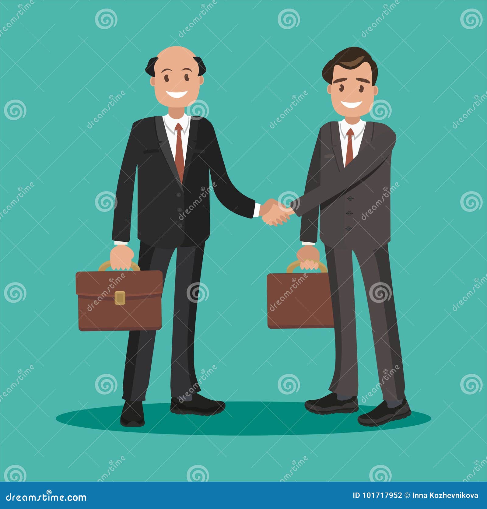 Business Handshake. Flat Style. Stock Vector - Illustration of ...
