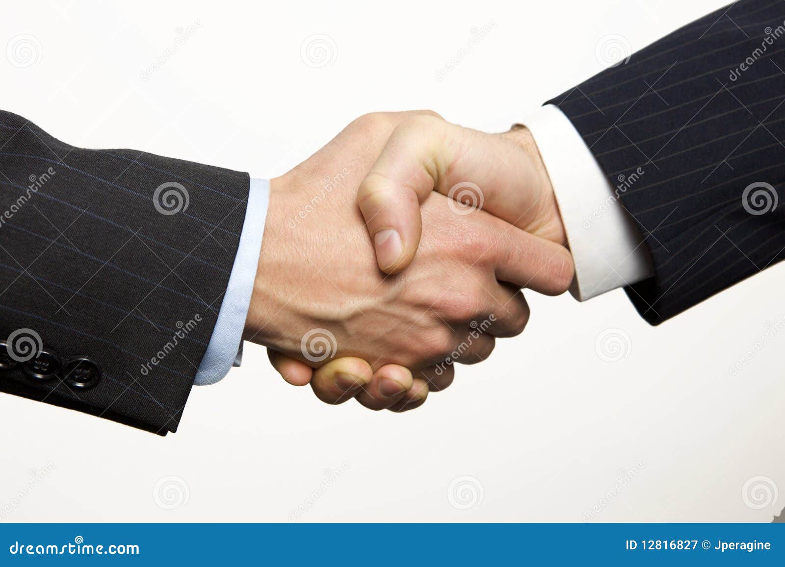 A Business Handshake with White Background Stock Image - Image of ...