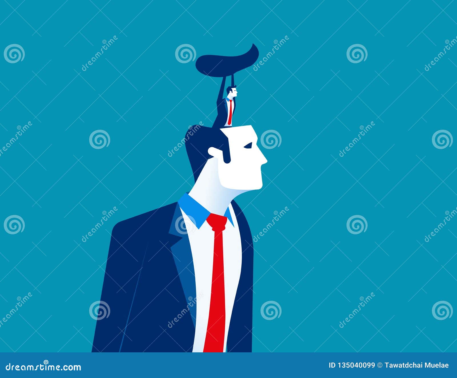 Business Head. Someone in My Head Stock Vector - Illustration of ...