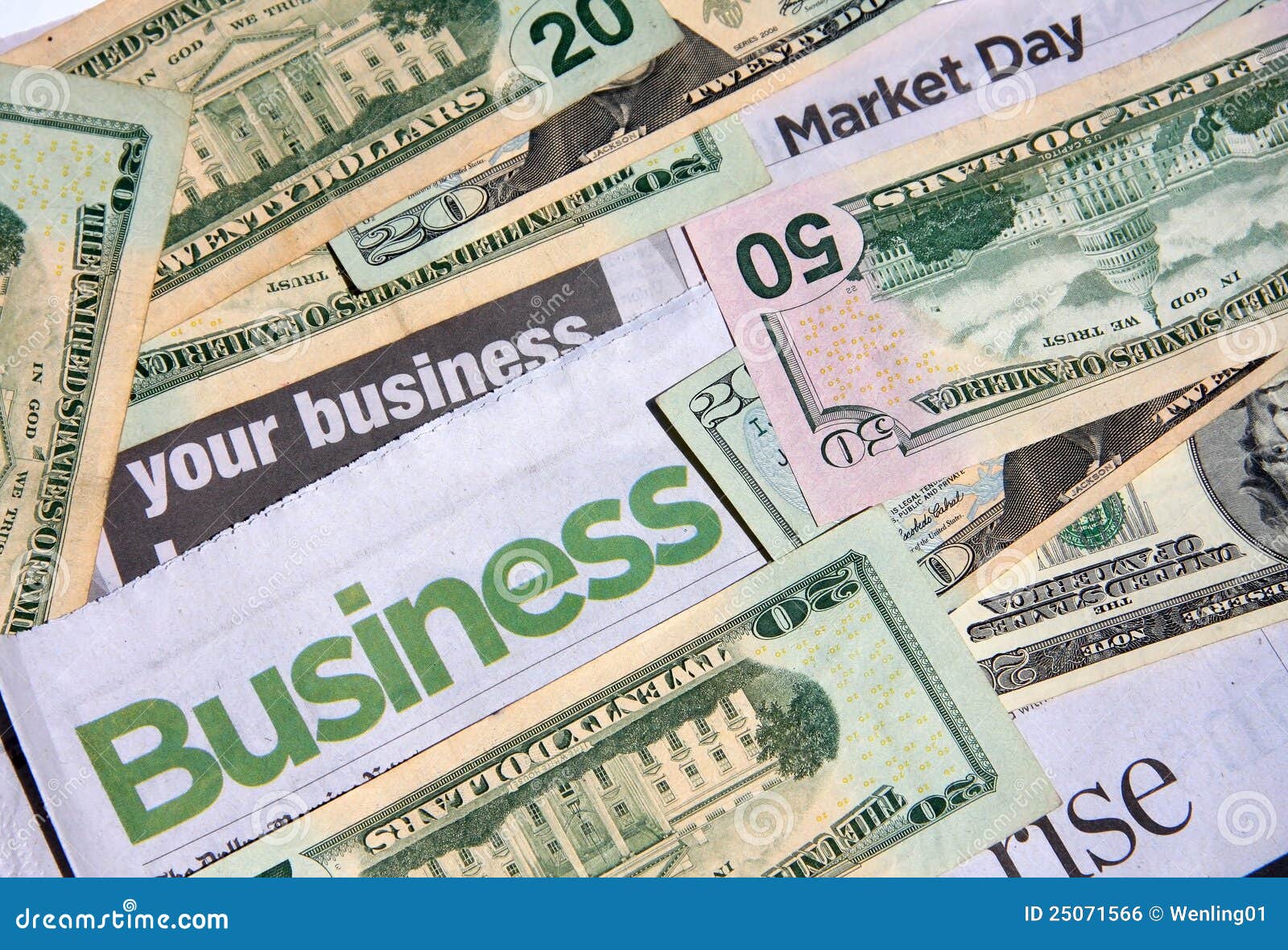 Business Headline and Money Stock Photo - Image of topic, earnings ...