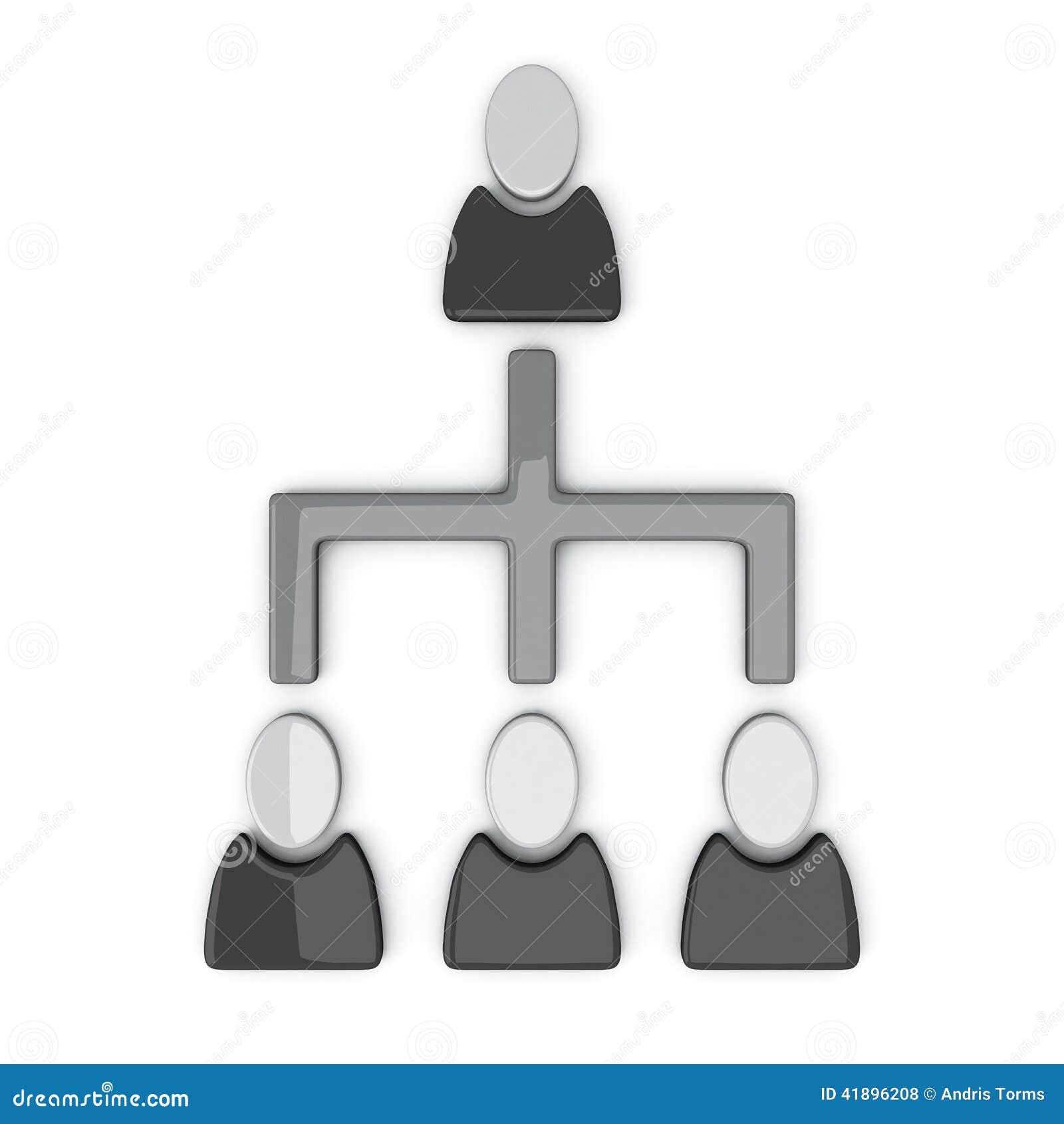 Business hierarchy, 3d stock illustration. Illustration of ...