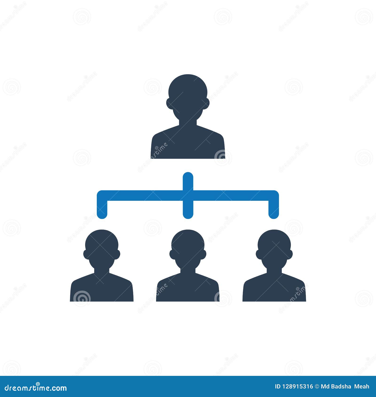 Business Hierarchy Icon stock vector. Illustration of team - 128915316