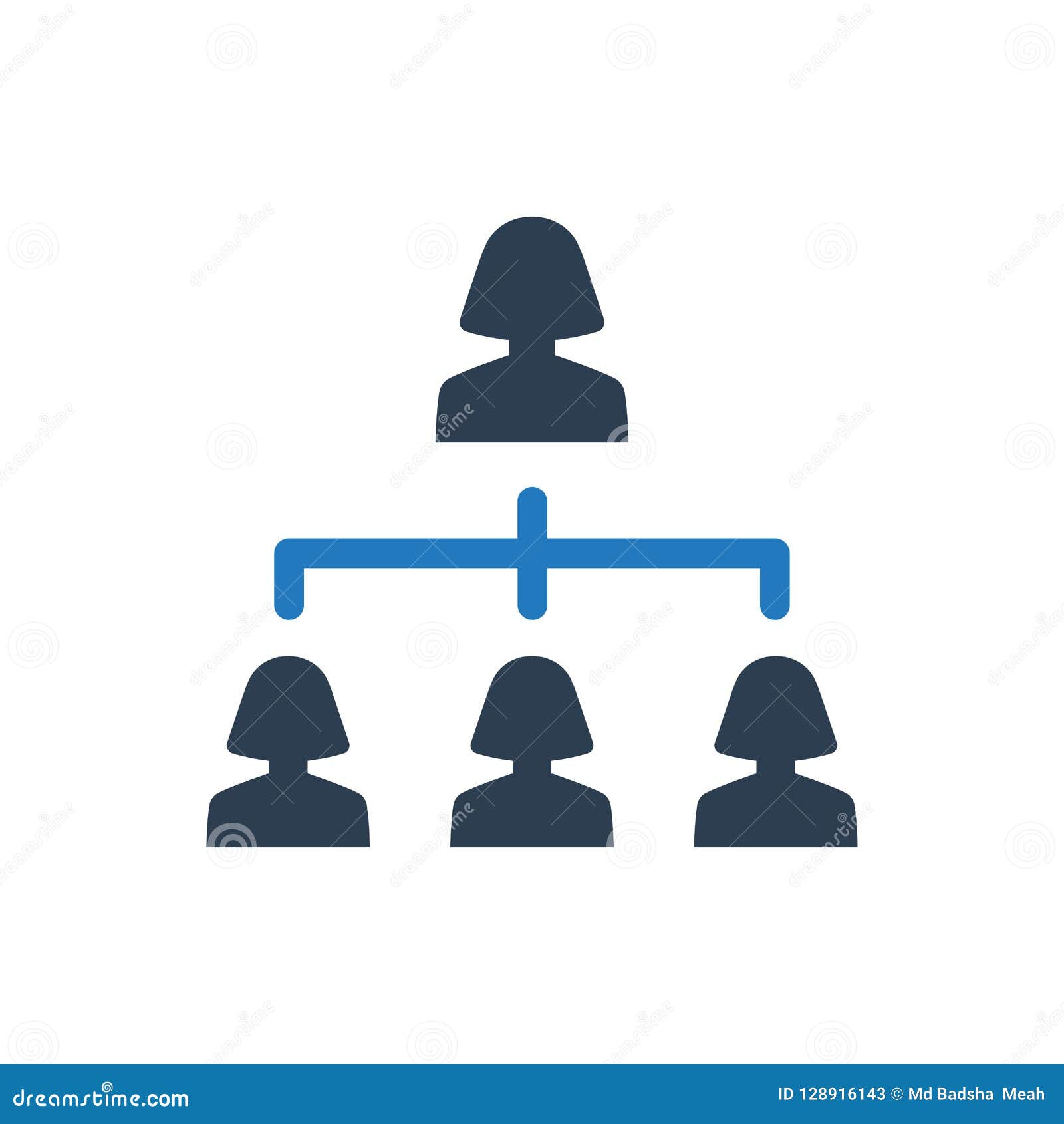 Business Hierarchy Icon stock vector. Illustration of management ...