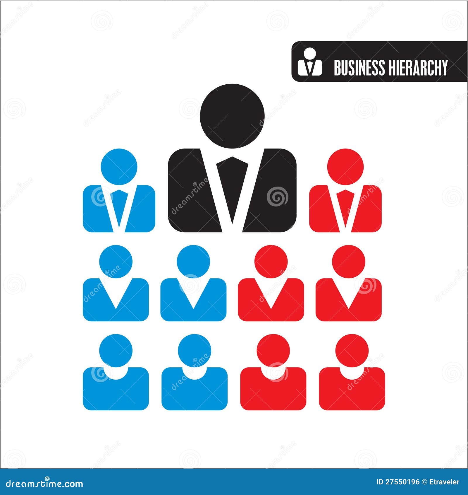 Business hierarchy icons stock vector. Illustration of personnel - 27550196