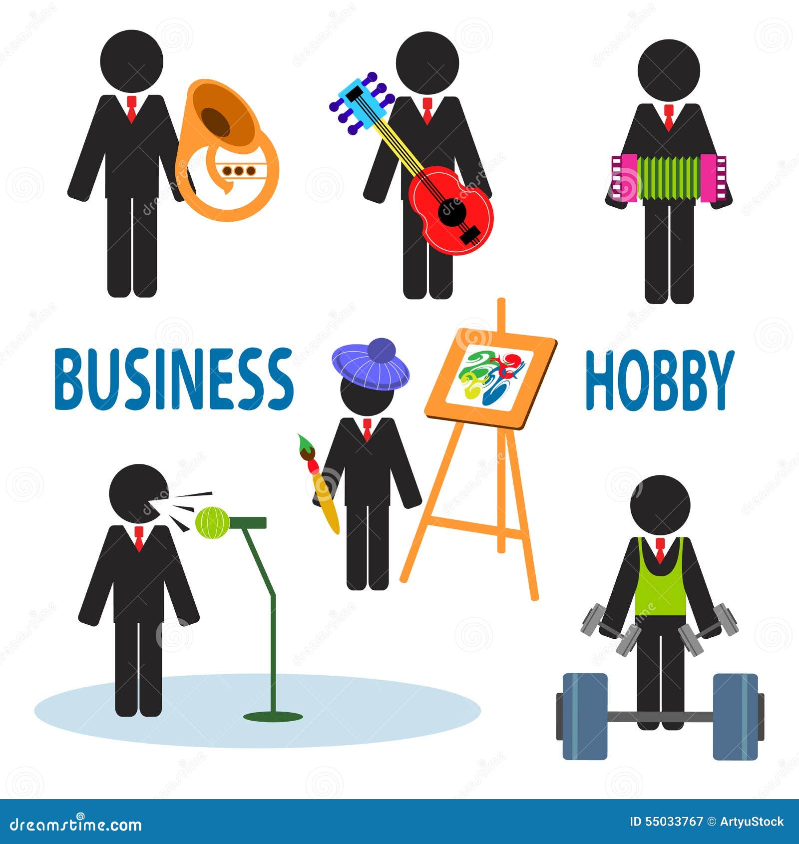 Business hobby stock vector. Illustration of manager - 55033767