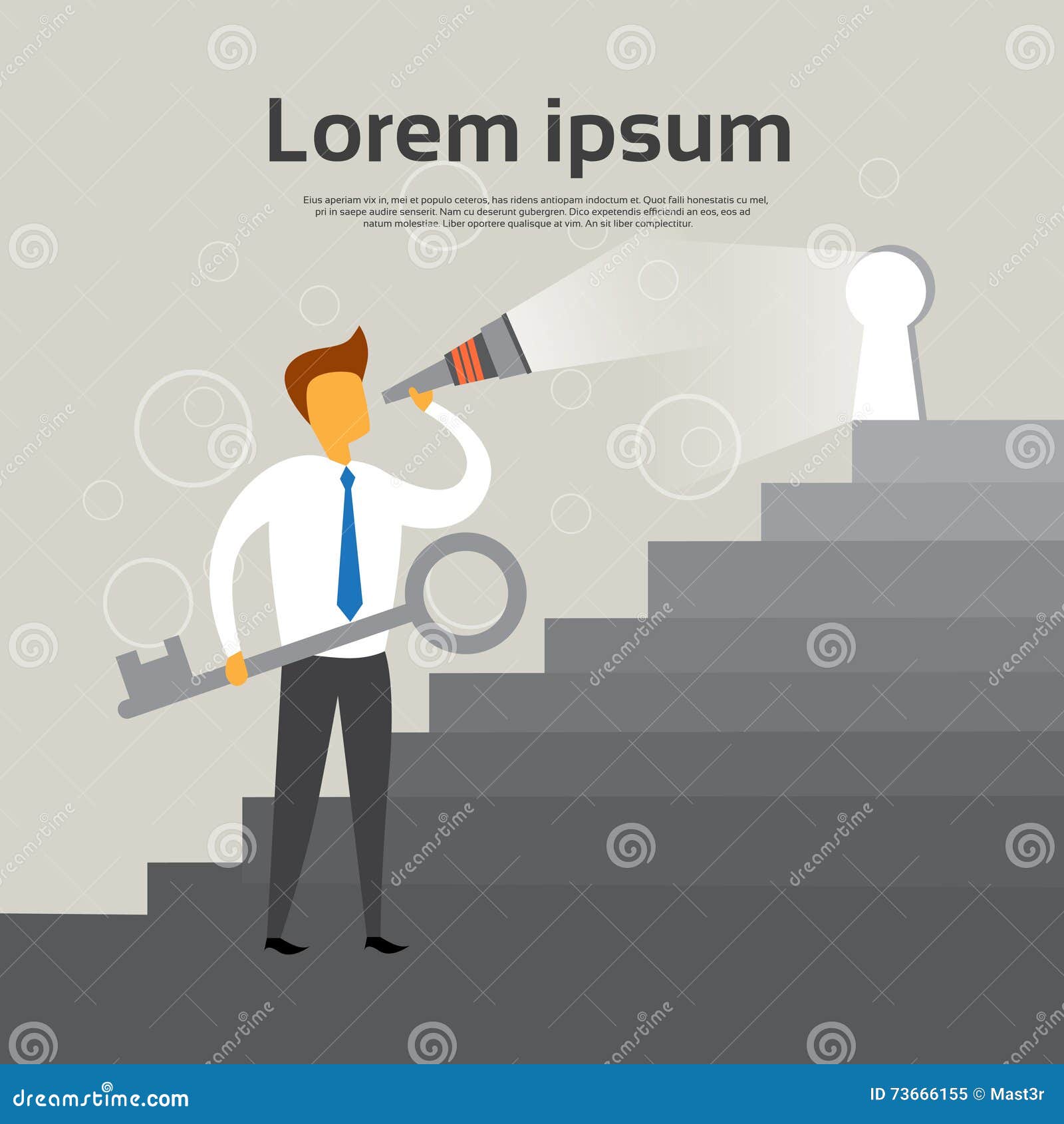 Business Hold Key Look at Keyhole Stock Vector - Illustration of flat ...