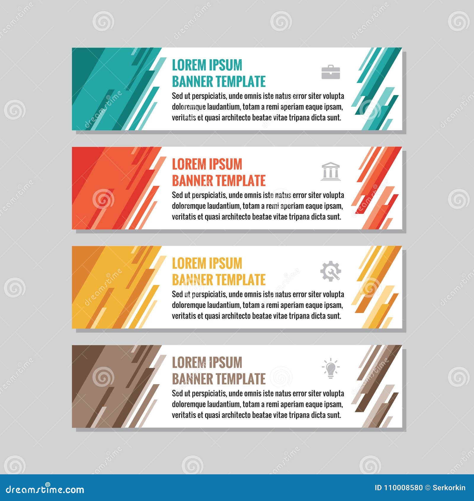 Business Horizontal Banner Templates - Vector Concept Illustration ... Business Horizontal Banner Templates - Vector Concept Illustration ...