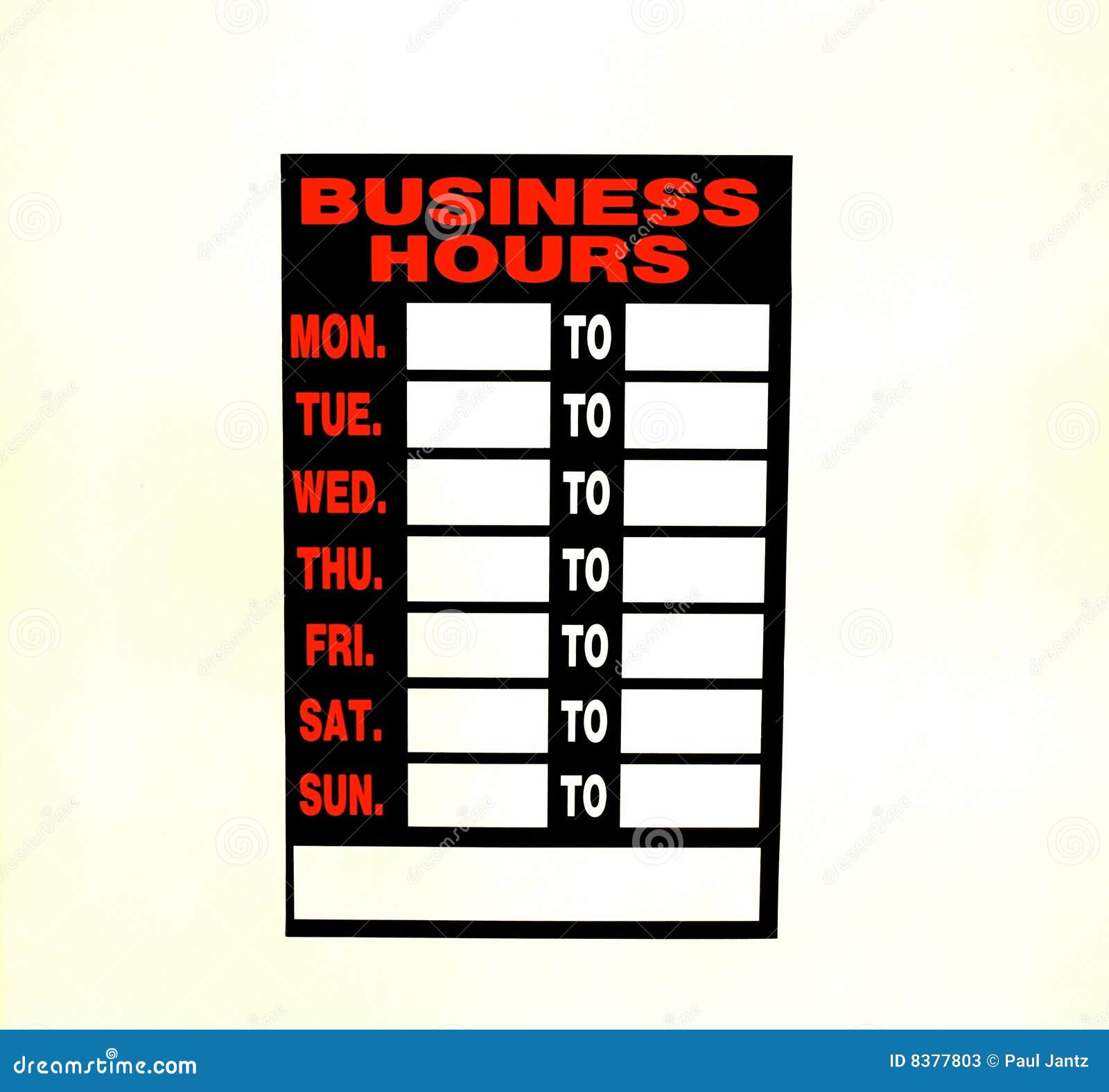 Business hours stock image. Image of commerce, information - 8377803