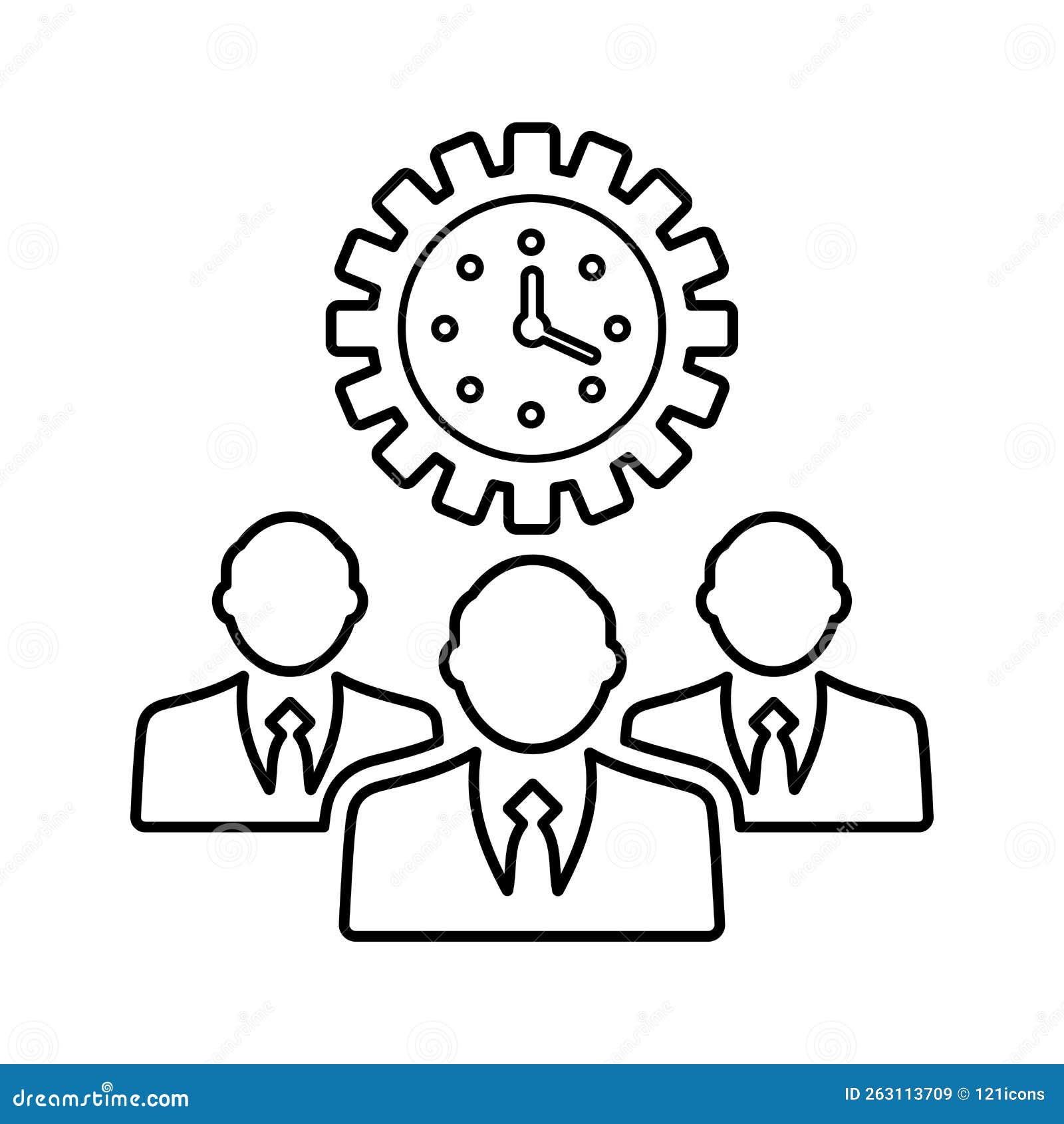 Business Hours Outline Icon. Line Art Vector Stock Illustration ...