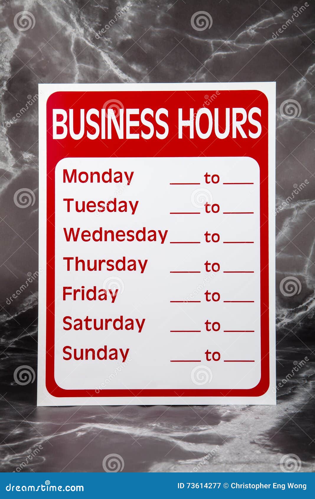 Business Hours stock image. Image of object, signpost - 73614277