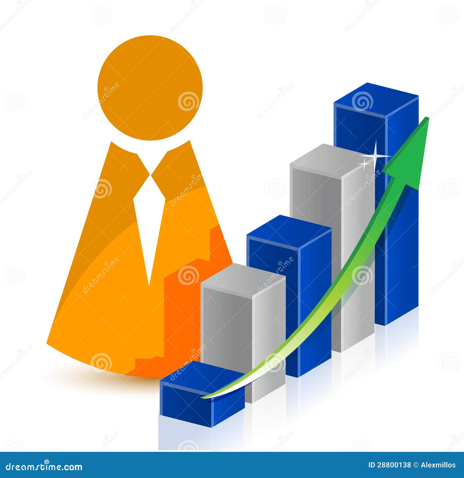 Business icon and graph stock illustration. Illustration of benefit ...