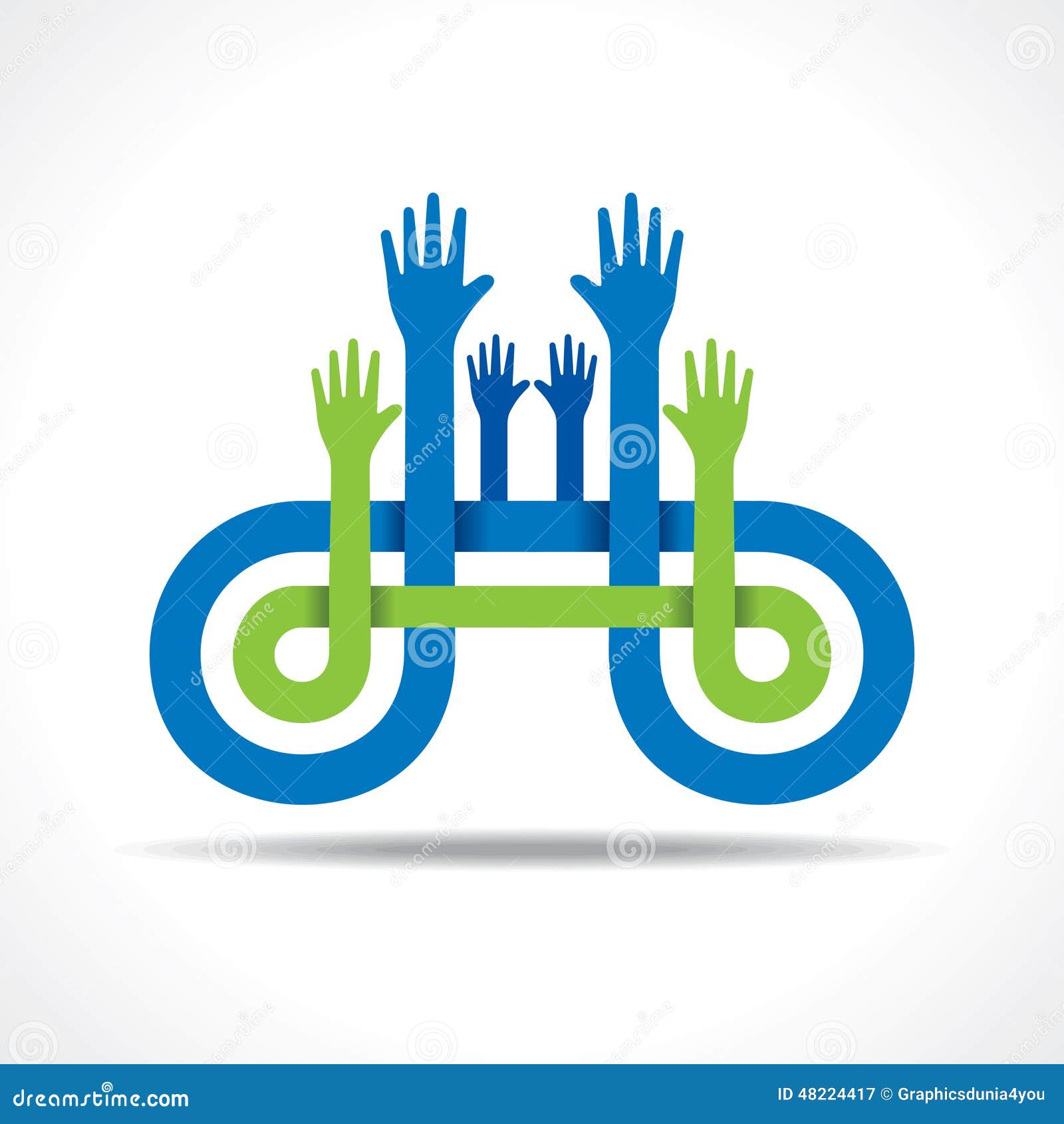 Business icon with hand stock vector. Illustration of hand - 48224417
