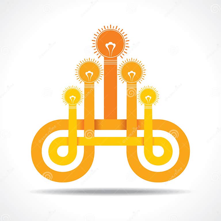 Business Icon with Light-bulb Stock Vector - Illustration of card ...