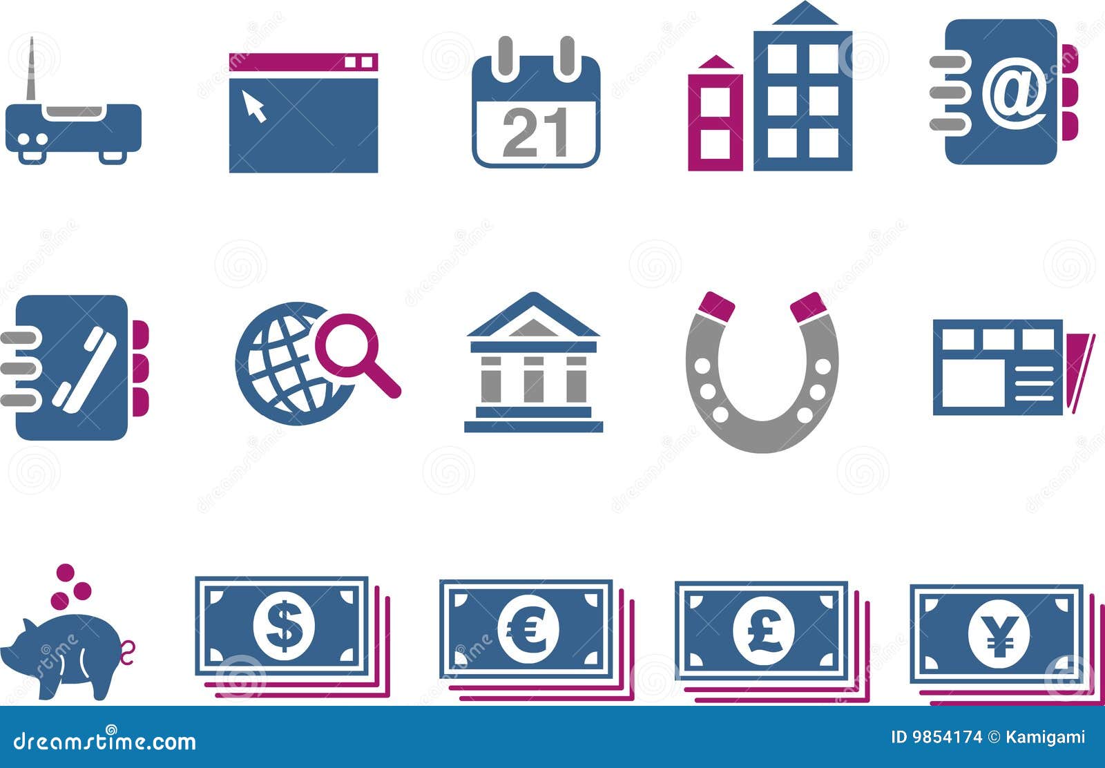 Business Icon Set stock vector. Illustration of business - 9854174