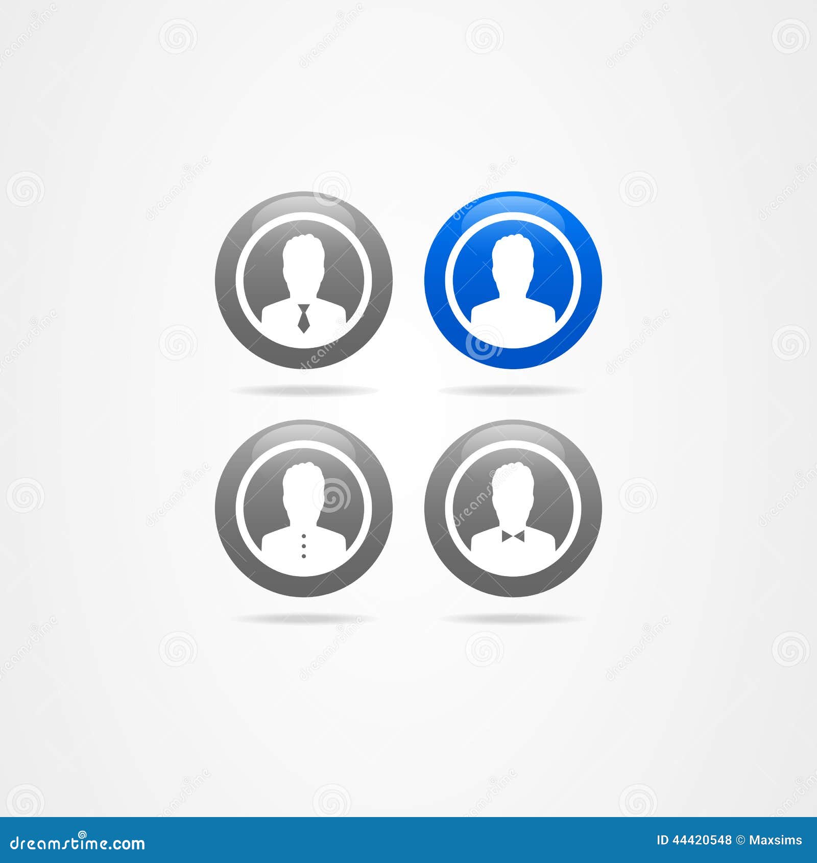 Business Icon Set Button Company News Stock Vector - Illustration of ...