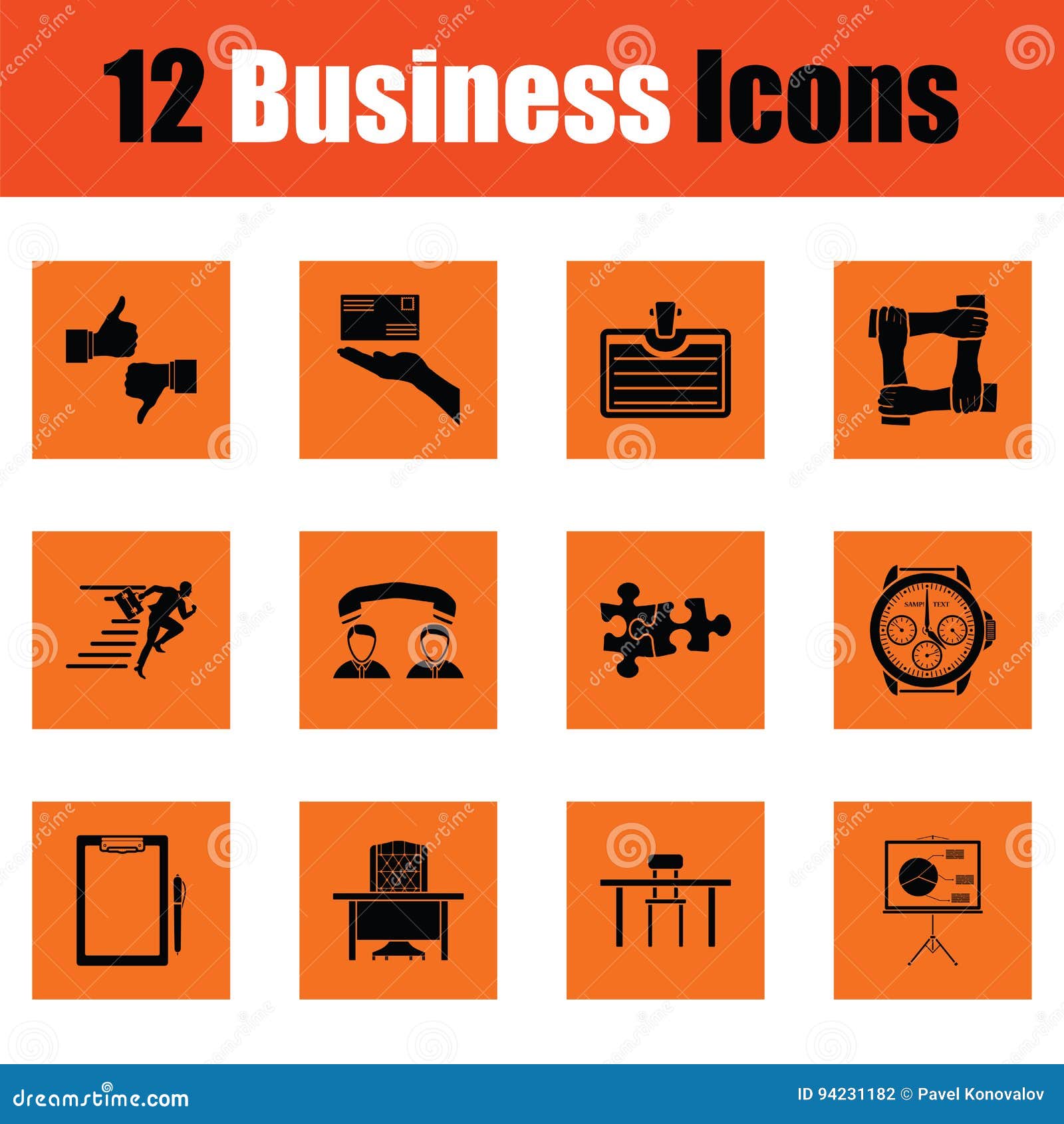 Business icon set stock vector. Illustration of element - 94231182