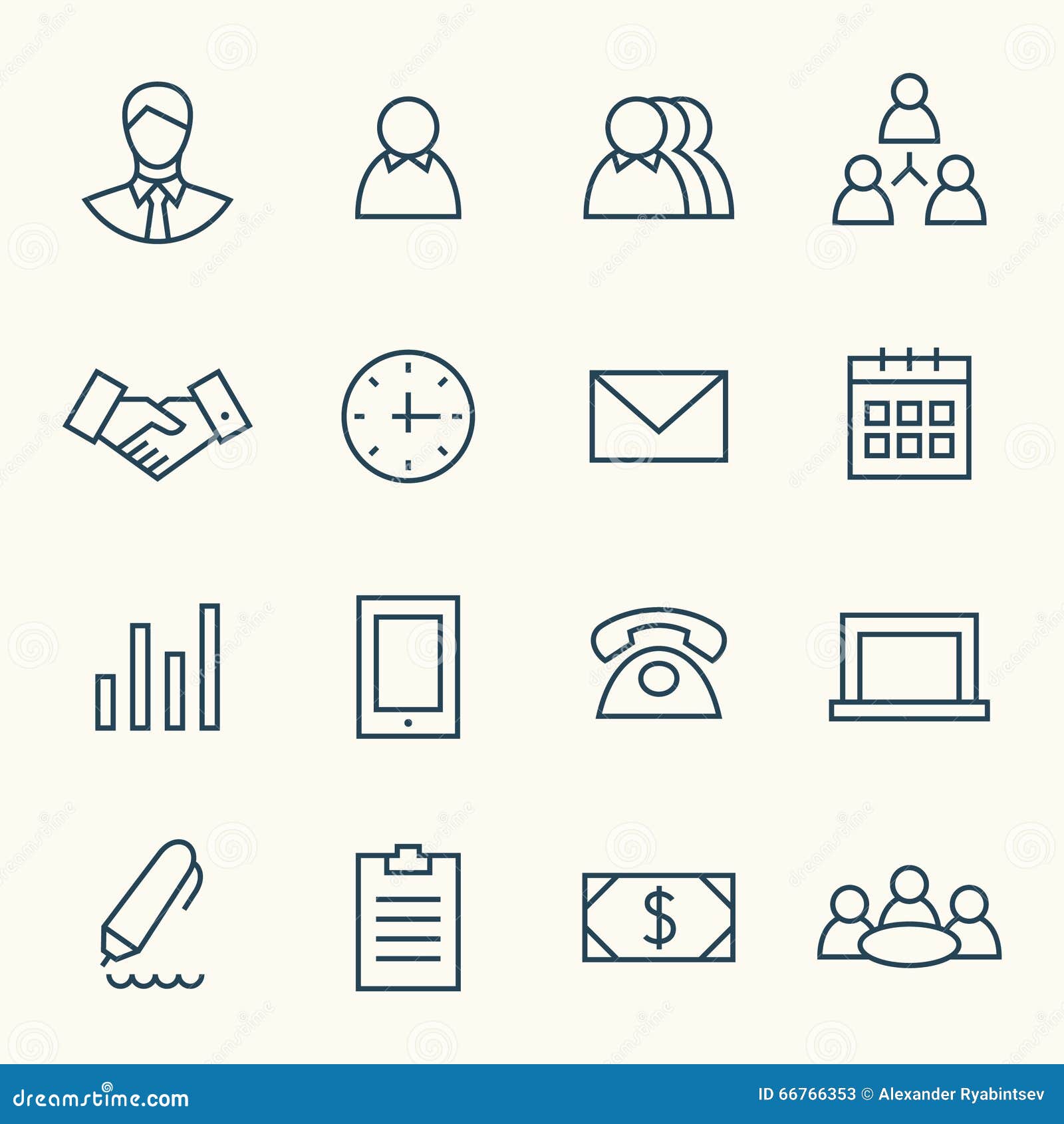 Business icon set stock vector. Illustration of member - 66766353