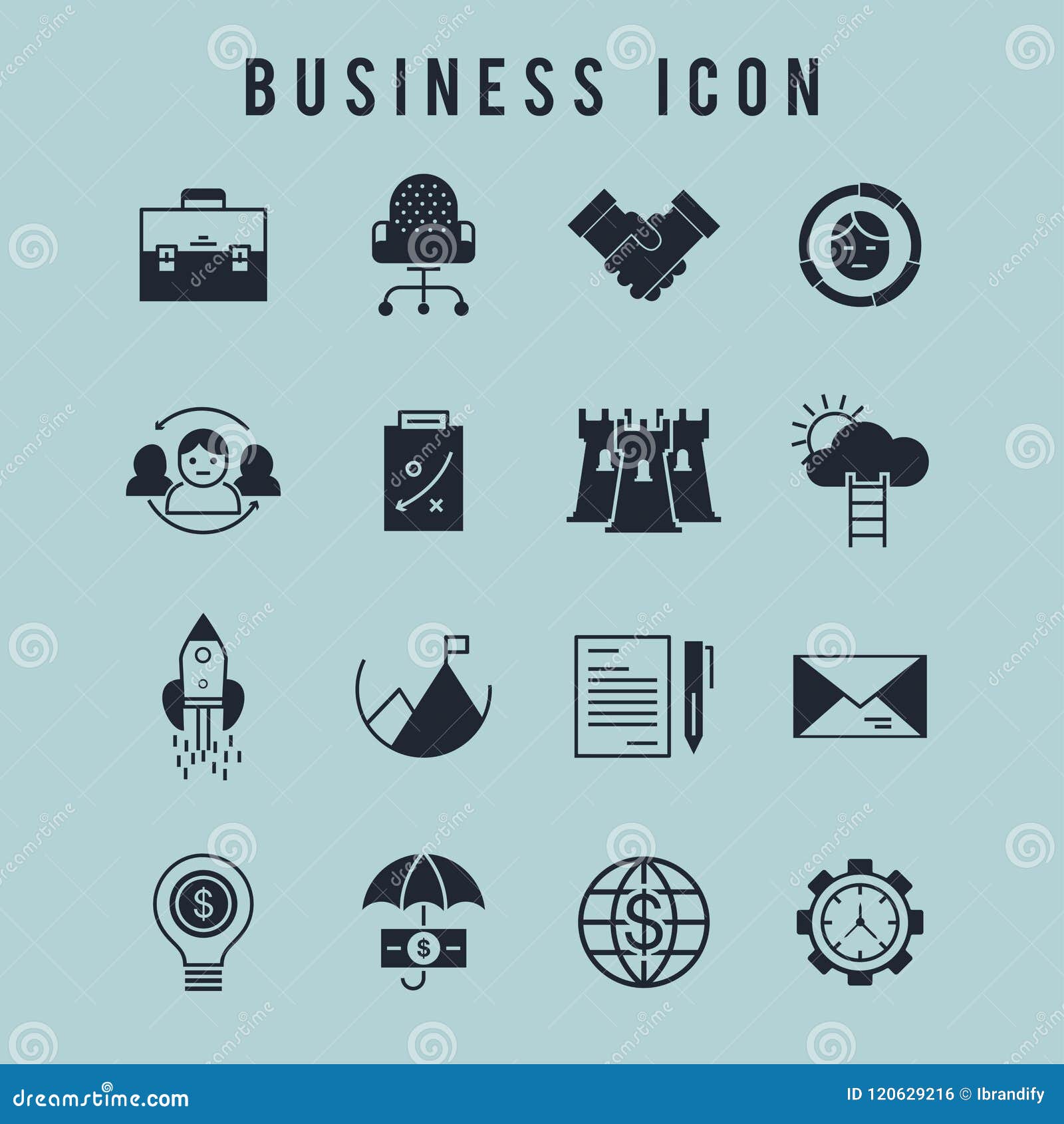 Business icon set stock vector. Illustration of business - 120629216
