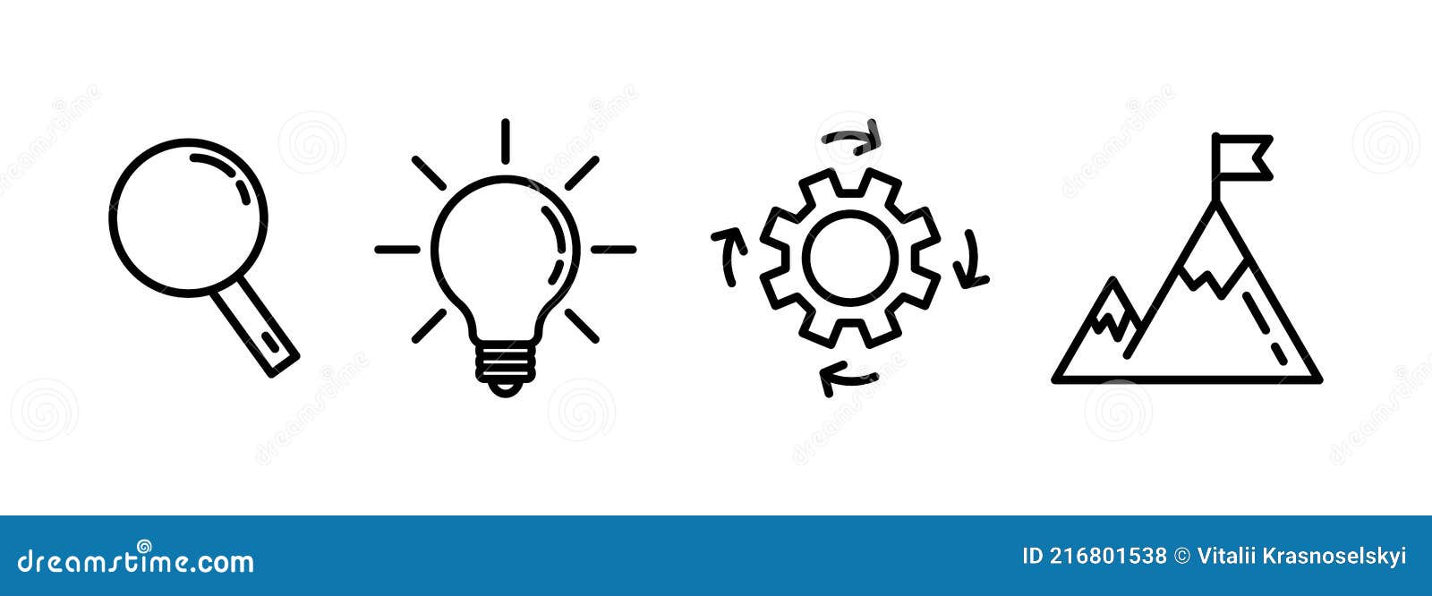 Business Icon. Business Step. Business Process Infographic Template ...