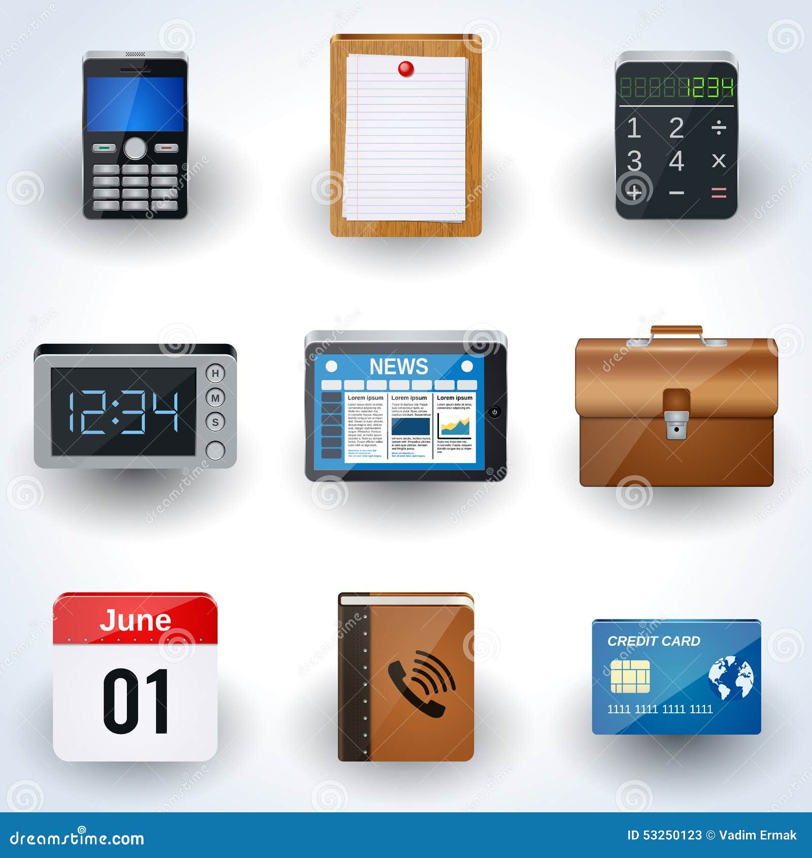 Business icon vector set stock vector. Illustration of office - 53250123