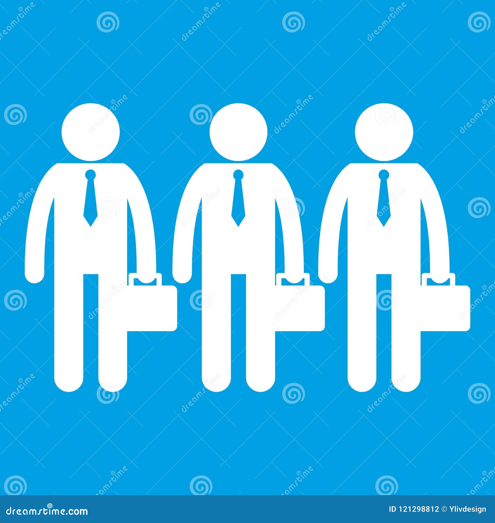 Business icon white stock vector. Illustration of leadership - 121298812