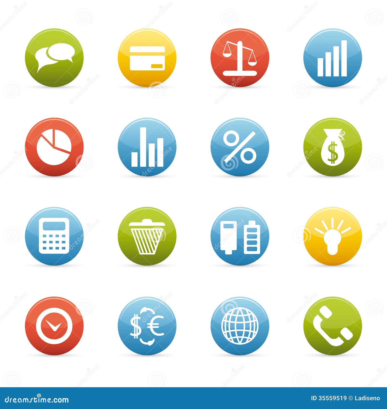 Business icons stock vector. Illustration of poster, icon - 35559519