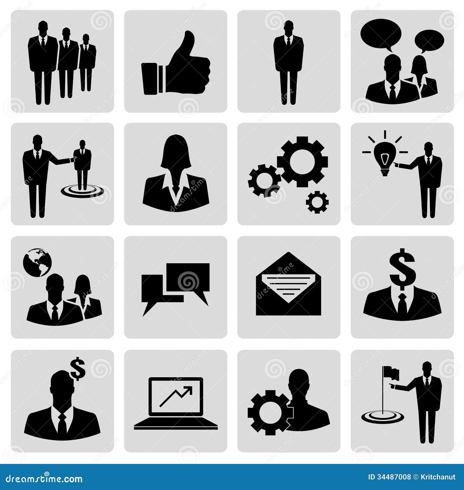 Business icons stock vector. Illustration of computer - 34487008