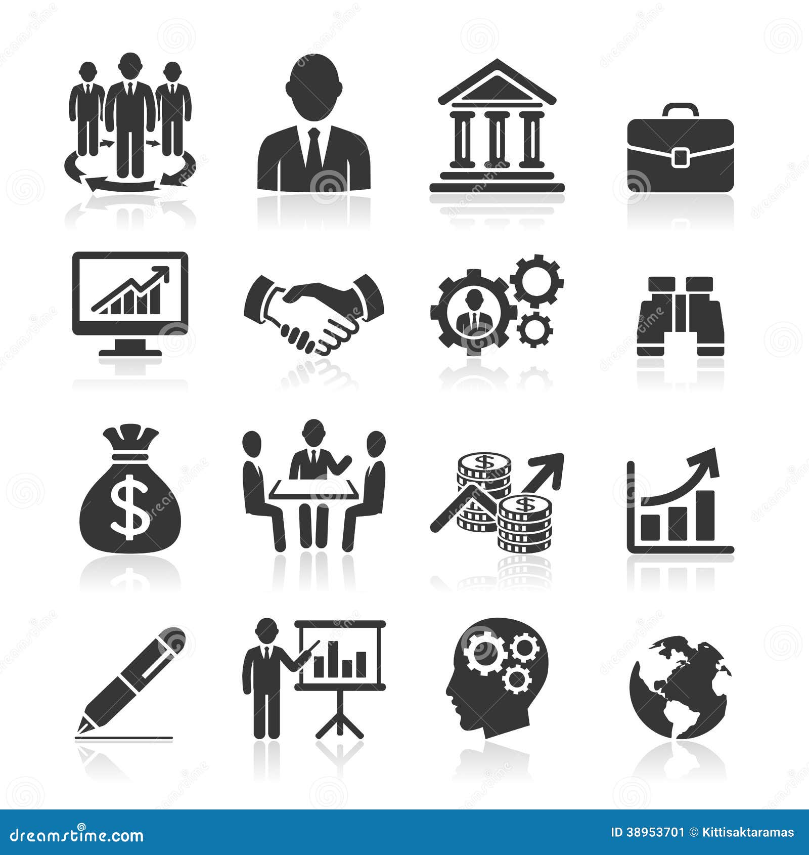 Business Icons, Management and Human Resources. Stock Vector ... Business Icons, Management and Human Resources. Stock Vector ...